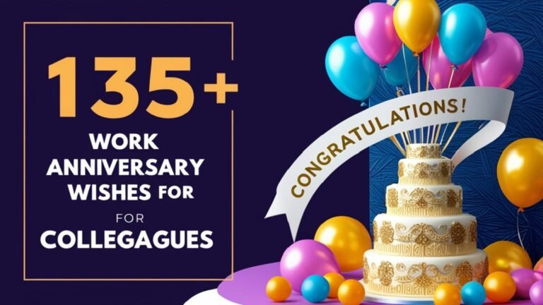 135+ Work Anniversary Wishes for Colleagues - Wishes Mastery