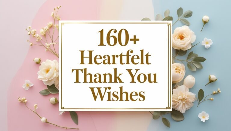 160+ Heartfelt Thank You Wishes - Wishes Mastery