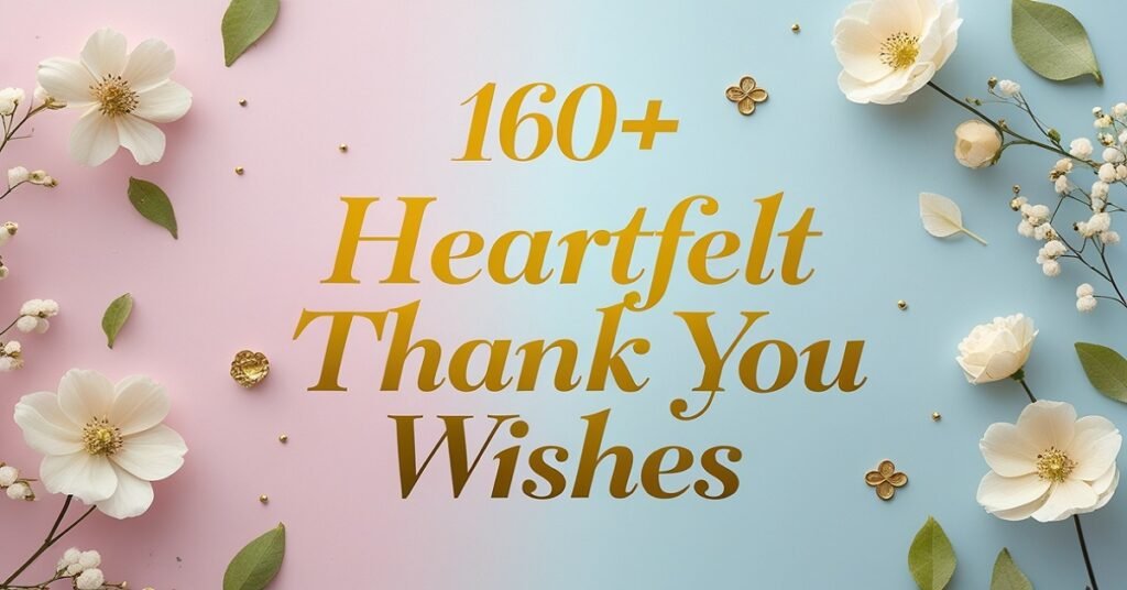 160+ Heartfelt Thank You Wishes - Wishes Mastery